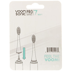 Voom Sonic Pro 7 Series Replacement Brush Heads Black/WHITE
