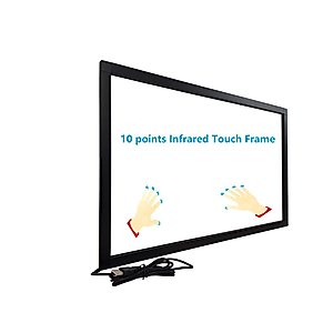 DeYoWo 70 Inch Interactive 10 Points Infrared IR Touch Screen Overlay Frame Free Driver