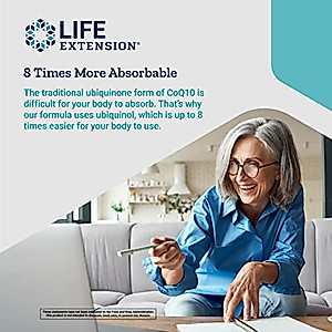 Life Extension Super Ubiquinol Coq10 With Enhanced Mitochondrial Support – Ultra-absorbable Coq10 Benefits Cell Energy, Heart & Brain Health – Non-gmo – Gluten-free – 200 Mg – 30 Softgels