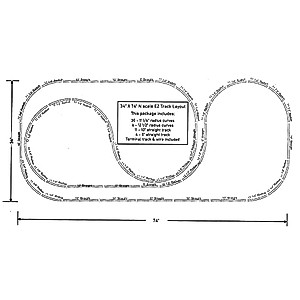 N Scale Model Railroad Trains Bachmann EZ Track 34 X 74 Layout 29 Feet of Track