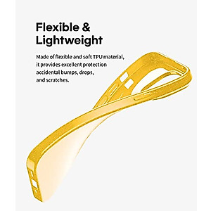 GOOSPERY Pearl Jelly Compatible with iPhone 13 Mini Case, Vivid Color with Light Shimmer Jewel Effects Glitter Sparkles Shine Look Slim Thin TPU Rubber Back Cover (Yellow)