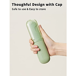 MS!MAKE SURE 2-in-1 Pet Comb, Professional Cat & Dog Grooming Tool, with Dual-Head Design for Safe & Gentle Removal of Tangles/Matted Fur, Shedding - Olive Green