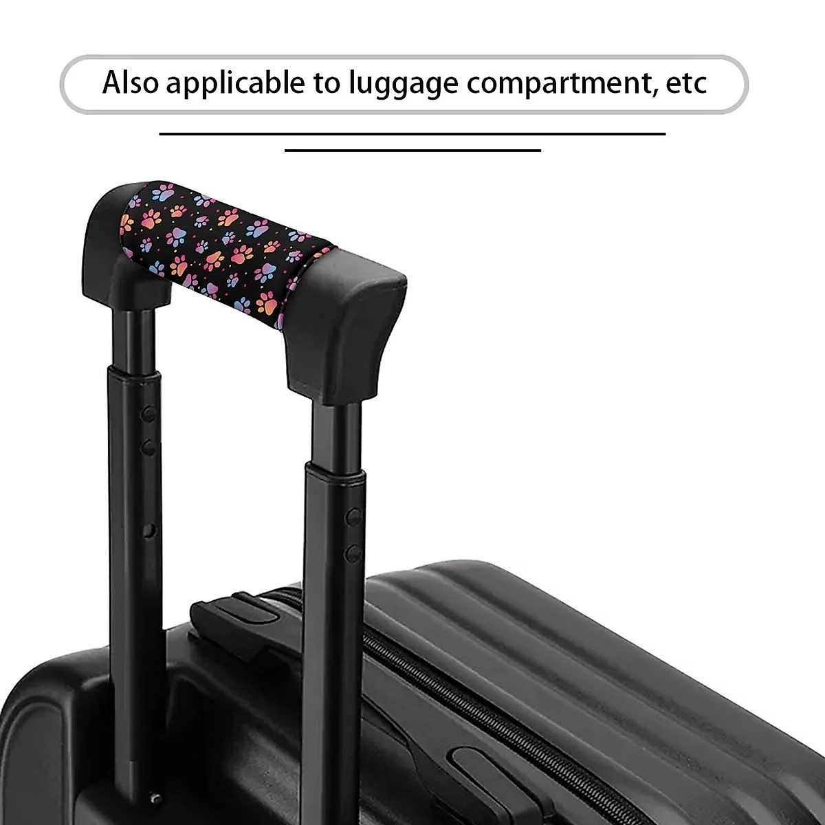 BIGCARJOB Cute Paw Luggage Handle Covers Set for Suitcase,Set of 2 Pcs Lovely Footprint Door Handle Protection Sleeve Cover Luggage Makers Covers Wraps Travel Accessories for Women Girls Gifts