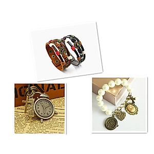 Kinteshun Clocks and Watches Dial Face Movement Charm Alloy Multistyle Steampunk Pendant Charm Connector for DIY Jewelry Making Accessaries(100 grams) (Bronze)