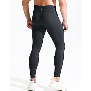 NELEUS Men's Dry Fit Compression Pants 2 Pack Running Tights with Pocket,6108 Black/Black,L