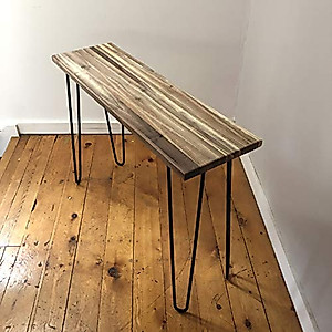 Black Walnut Console Table with Hairpin Legs