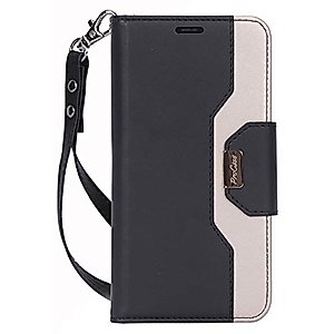 ProCase iPhone 11 Wallet Case for Women, Flip Folio Kickstand PU Leather Case with Card Holder Wristlet Hand Strap, Stand Protective Cover for iPhone 11 6.1” 2019 Release -Black