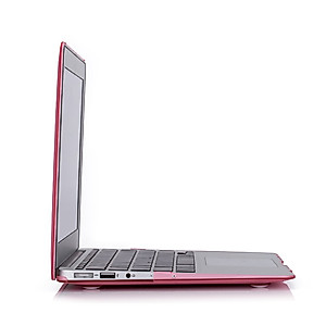 RUBAN Case Compatible with MacBook Air 13 Inch (Models: A1369 & A1466, Older Version 2010-2017 Release), Slim Snap On Hard Shell Protective Cover and Keyboard Cover, Pink
