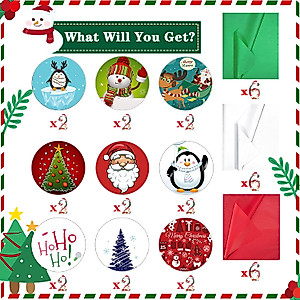 Elephant-package 18 Pack Christmas Gift Paper Bags with Tissue Papers Bulk, Medium Christmas Gift Bags Assorted Desgins with Handles and Tags Christmas Xmas Holiday Party Supplies.