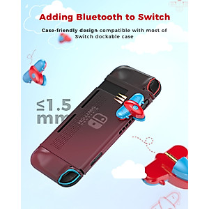 Vivefox Switch Bluetooth Adapter - Bluetooth 5.0 Audio Transmitter Compatible for Nintendo Switch/Lite 3.5mm Audio Adapter with APTX Low Latency Supports Wireless Bluetooth Headphones and Speakers