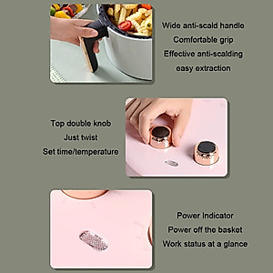 Home Air Fryer Large Capacity Oven Smart Oil-Free Electric Fryer Multifunctional Fully Automatic Fryer Kitchen Appliances (Green 24.5 * 30 * 30.5cm) (Green 24.5 * 30 * 30.5cm) (Pink 24.5*30*30.5c