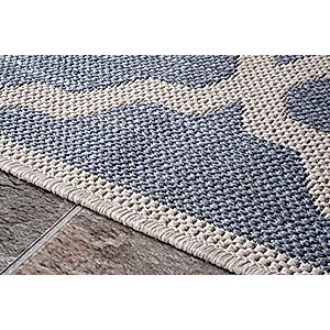nuLOOM Gina Moroccan Indoor/Outdoor Area Rug, 10' x 14', Blue