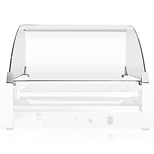 Olde Midway Glass Cover ONLY for Hot Dog 7 Roller Grill Cooker Machine - Replacement or Upgrade