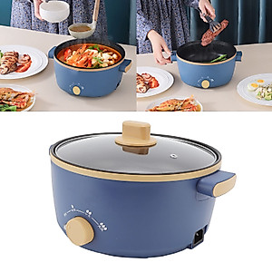 800W Electric Cooker 2.5L 3 Speed Control Single Layer,Multifunction Electric Skillet for Stir Fry, Roast, Ramen Cooker with Dual Power Control for Dorm, Electric Stock PotMultifunctional(#1)