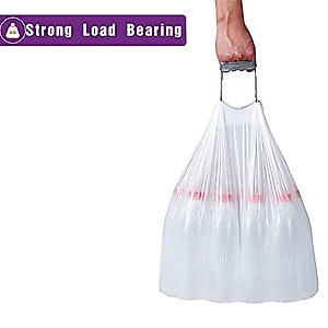 DisplayForever Code G (50 Count) 8 Gallon Heavy Duty Drawstring Plastic Trash Bags Compatible with simplehuman Code G 1.2 Mil White Drawstring Garbage Liners 8 Gallon/30 Liter