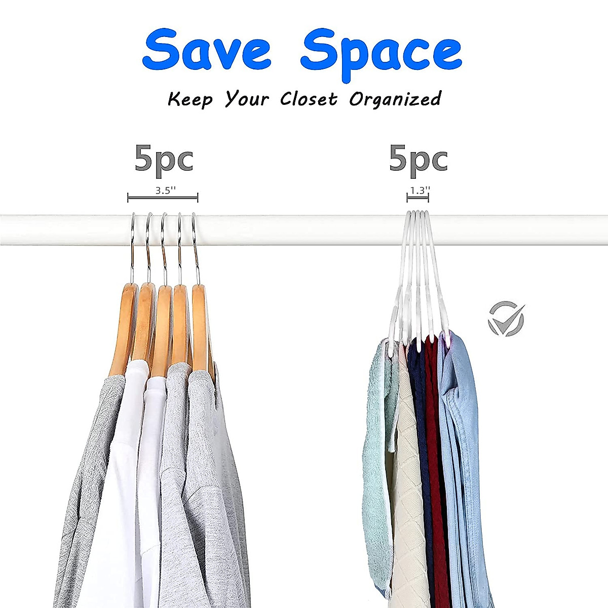 GoodtoU Plastic Kids Hangers, 60 Pack, White, Lightweight, Suitable for 0-6 Years, Holds Clothes and Organizes Closets