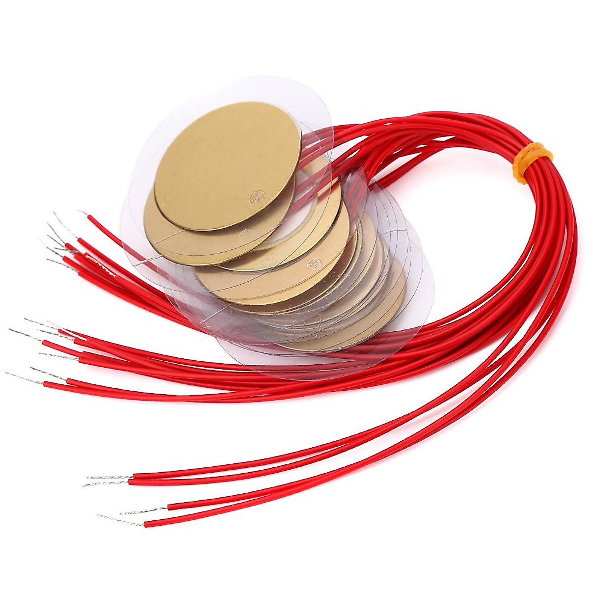 szzijia 20PCS 35mm Prewired Piezo Elements Buzzer Sounder Sensor Trigger Drum Disc