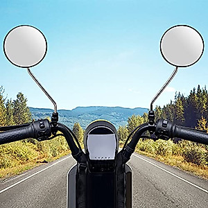 Bike Rear View Mirror Adjustable Wide Angle Metal Bicycle Mirrors for Handlebars HD Glass Shockproof Side Mirror Universal for Bicycle E-bike Scooter