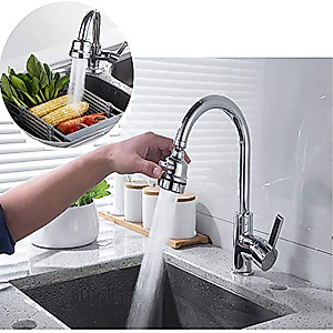 Kitchen Sink Aerator, 360-Degree Swivel Faucet Aerator, Water Saving Faucet with Gasket Faucet Replacement Part for Kitchen,Bathroom - 3 Spray Modes Adjustment