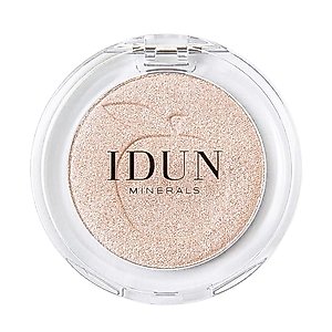 IDUN Minerals Single Eyeshadow, Fjallsippa - Highly Pigmented Intense Color - Highlighter, Shimmery/Illuminating Finish - 100% Vegan, Highly Purified, Safe for Sensitive Eyes - Champagne, 0.10 oz