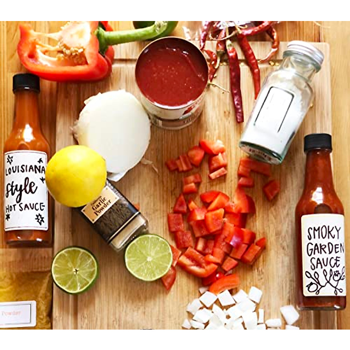 DELUXE DIY HOT SAUCE MAKING KIT Everything Included - Best Gift for Him, Husband, Friend, & Loved One - Make Your Own Gourmet Hot Sauce - Quality Dried Hot & Spicy Peppers, 6 Unique Recipes & stickers