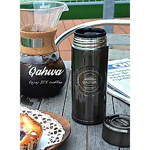 CB Japan QAHWA Water Bottle, Silver, 14.2 fl oz (420 ml), Direct Drinking, Stainless Steel Bottle, Vacuum, Insulated, Kahua, Coffee Bottle