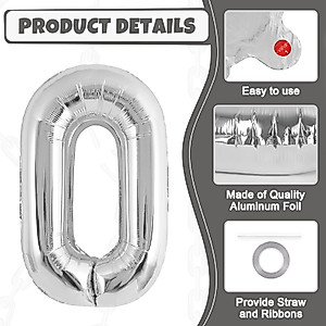 24 Pcs Chain Balloons,Giant Silver Chain Balloons Garland,16 inch Foil Chain Balloons for 80s 90s Party Decorations Birthdays Weddings Graduations Hip Hop Retro Theme Party Supplies (Silver)