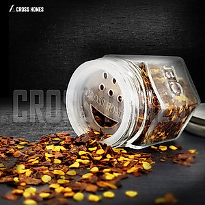 15 Set Magnetic Spice Jars for Refrigerator Hexagon Glass Spice Jars with Magnetic Lids, Shaker, Spice Labels, Magnetic Glass Spice Containers for RV Travel Trailer Kitchen Fridge Cabinet Wall mount