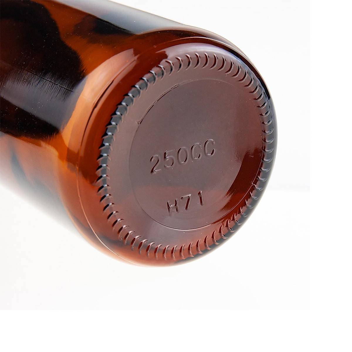 ALWSCI 250 ml 8 oz Amber Glass Wide Mouth Packer Bottle 45-400 Black Ribbed Cap, Diameter 64 mm x 119 mm, Pack of 24