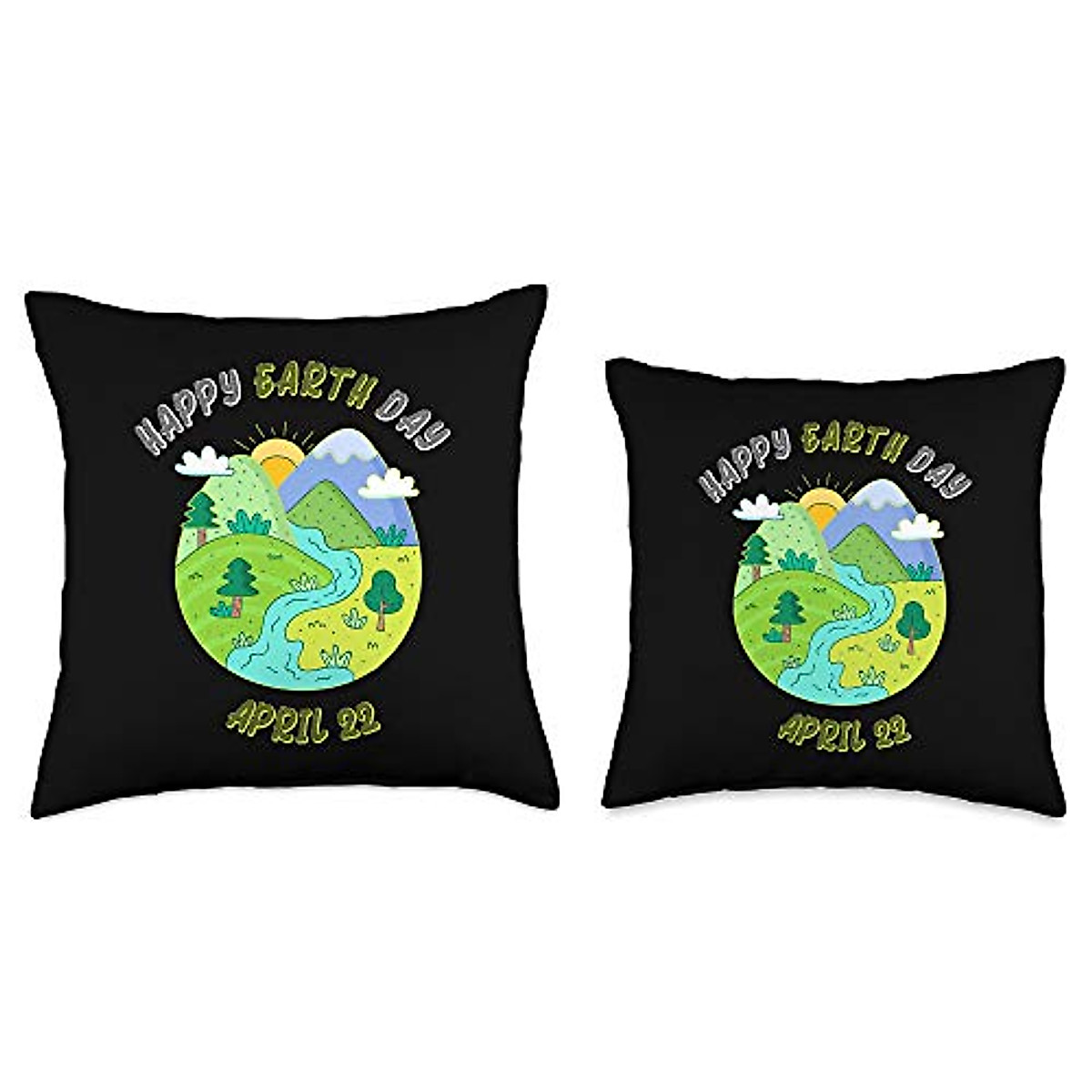 Best Earth Day Lifestyle Gifts Happy Earth Day Funny Save & Love My Planet Throw Pillow, 16x16, Multicolor