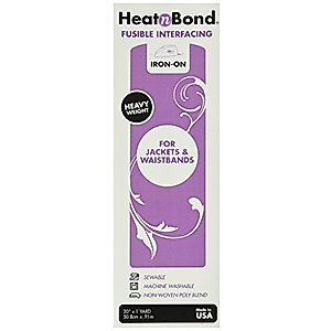 Thermoweb Heat'n Bond Heavy Weight Iron Interfacing fusible, White 20"x36"