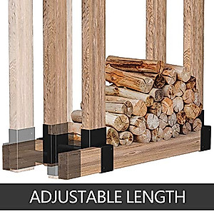 Amagabeli 8ft Firewood Log Rack Cover Bundle 2Pack Firewood Rack Outdoor