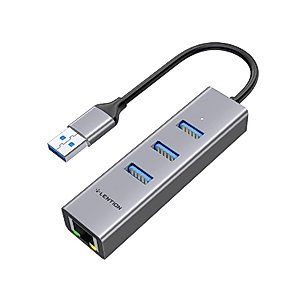 LENTION USB Hub to 3 USB 3.0 & Gigabit Ethernet LAN RJ45, Network Adapter Compatible MacBook Air/Pro (2009-2015), Surface, Chromebook, More Type A Devices, Stable Driver Certified(H23s, Space Gray)