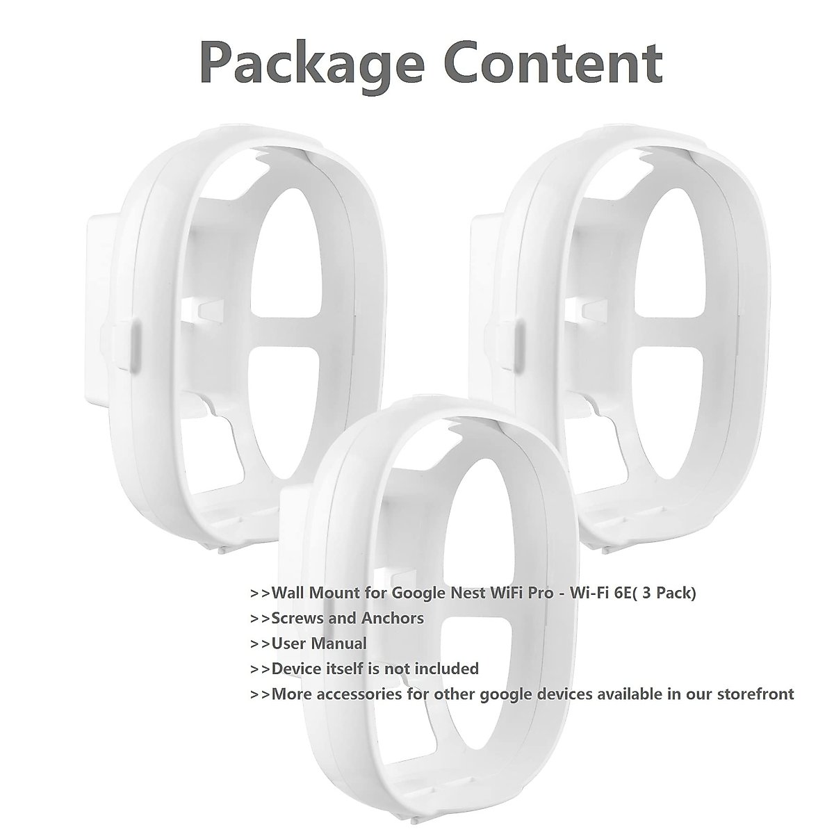 OkeMeeo Wall Mount for Nest WiFi Pro - 6E - Ceiling Mount for Google Nest Pro 6E Home WiFi System 3 Pack (Router not Included)