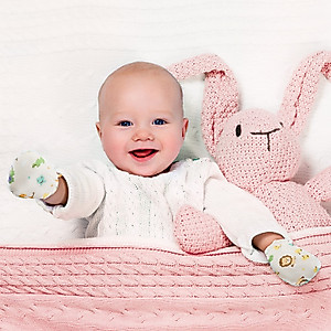 60 Pairs Newborn Baby Gloves Infant No Scratch Elastic Wrist Infant Soft Gloves Baby Mittens for 0-6 Months Baby Girls Boys (Fresh Style)