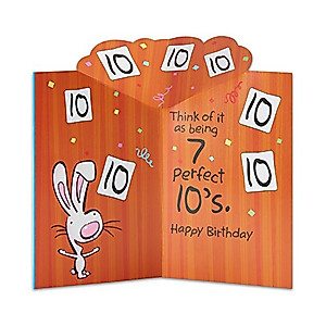 American Greetings Funny 70th Birthday Cards (Pop Up Cartoon Bunny)