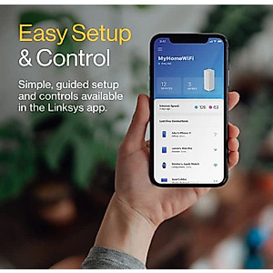 Linksys MX8000 Velop Mesh WiFi 6 System, Router Replacement Tri-Band Wireless Network for Whole Home Coverage, 5,400 Sq. ft Coverage, 80+ Devices, Speeds up to (AX4000) 4.2Gbps- 2PK