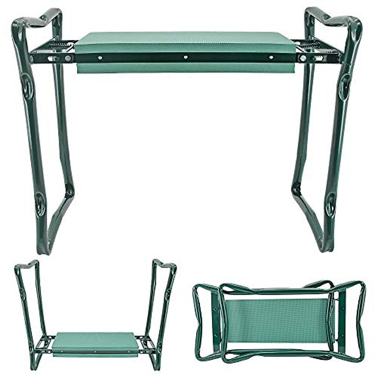 Arcadia Garden Products 1603 Garden Kneeler, Foldable Weeding Seat, Green