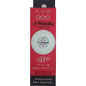 NITTAKU 3-Stars Premium 40+ Table Tennis Ball (Pack of 12 Balls)