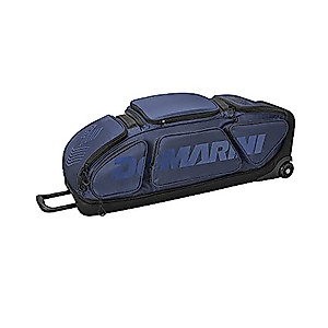 DeMarini Special Ops Front Line Wheeled Bag, Navy, L: 38" W: 13.5" H: 11"