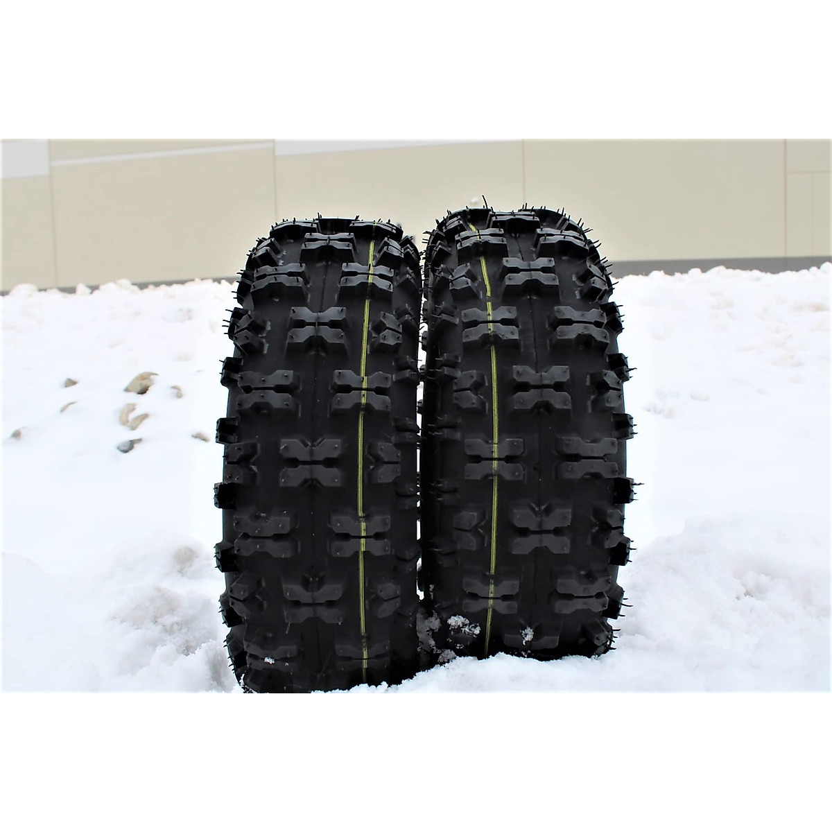 Antego Tire & Wheel - Set of Two 13/4.10-6 Non-Directional 2 Ply Snowblower Tires | Tubeless | ATW-053 | Fits Rim Size: 6x3.25 | Excellent Traction