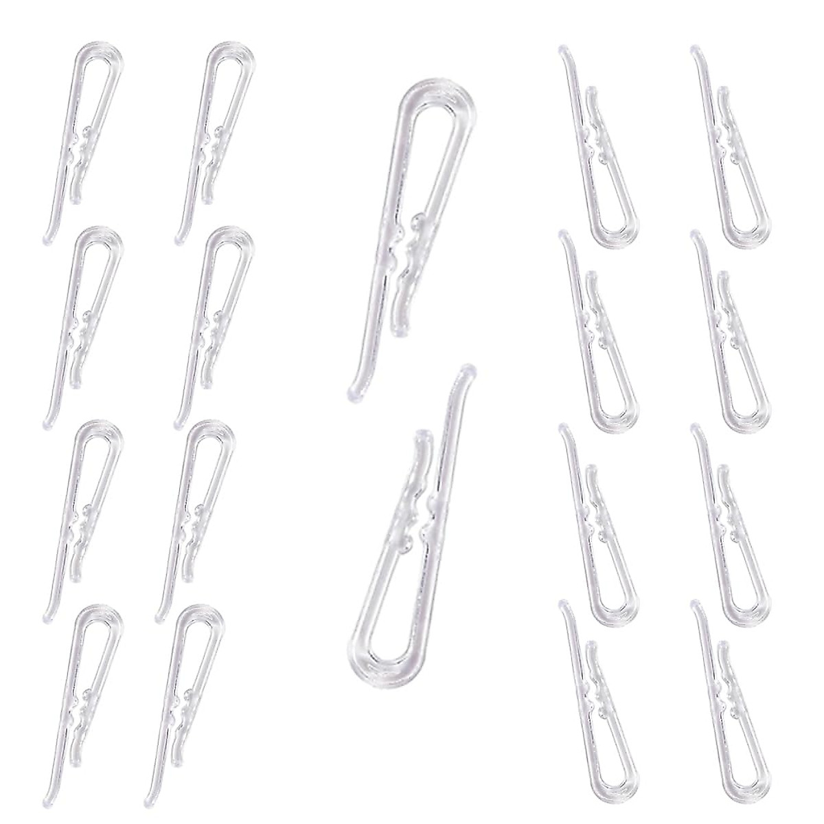 YiIin 1.5 inch/38mm U Shape Plastic Alligator Clips Clothespins Garment Shirt Folding Clips Transparent Clothes Pins Clear Shirt Clips with Teeth 120Pcs for Folding Ties Shirts Hold Garments in Place