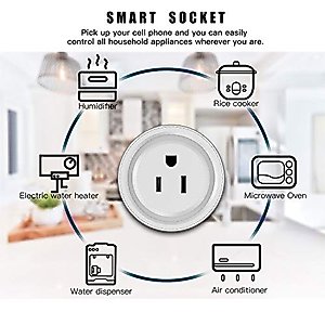 Smart Plug 4Pack, WiFi Plugs Compatible with Alexa & Google Assistant, Smart Outlet with Timer Schedule, WiFi Socket for Home, No Hub Required, FCC Certified, 2.4G WiFi Only