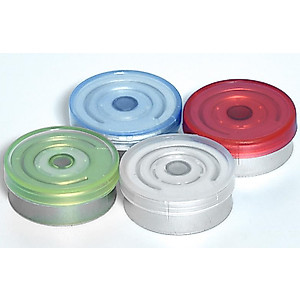 GISUREM 10ml Glass Bottle,Sterile Transparent Vial,Seals Empty Vials, Lab Sample Vial, Empty Vials with Self Healing Injection Port,with Flip Off Aluminum Cap (Transparent Borosilicate Glass A)