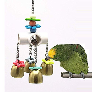 Bird Parrot Bells Toy with Sweet Sound for Budgie Parakeet Cockatiel Conure African Grey Lovebird
