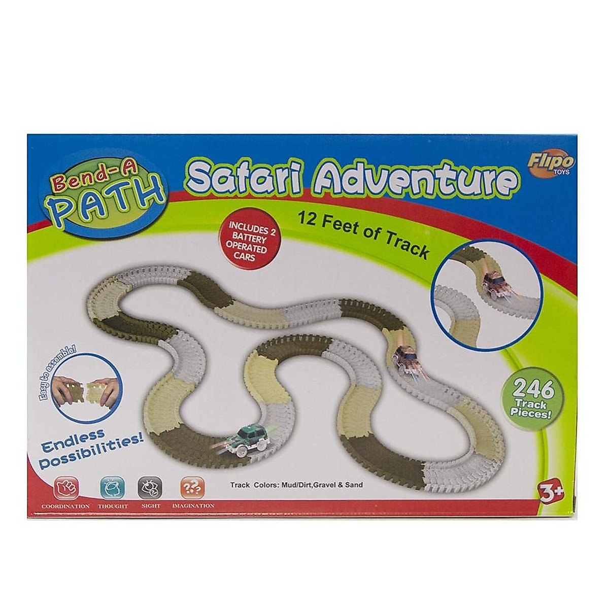 Bend-A Path Safari Adventure 12 Feet of Track - 246 pc of Track