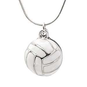 chelseachicNYC Striking White Volleyball Necklace