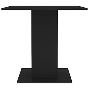 YAFF Dining Table Black 31.5"x31.5"x29.5" Engineered Wood-0253