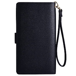 Fanaztee Women's Leather Organizer Wallets Clutch Purse with Checkbook and Cards Holder - 2 Styles