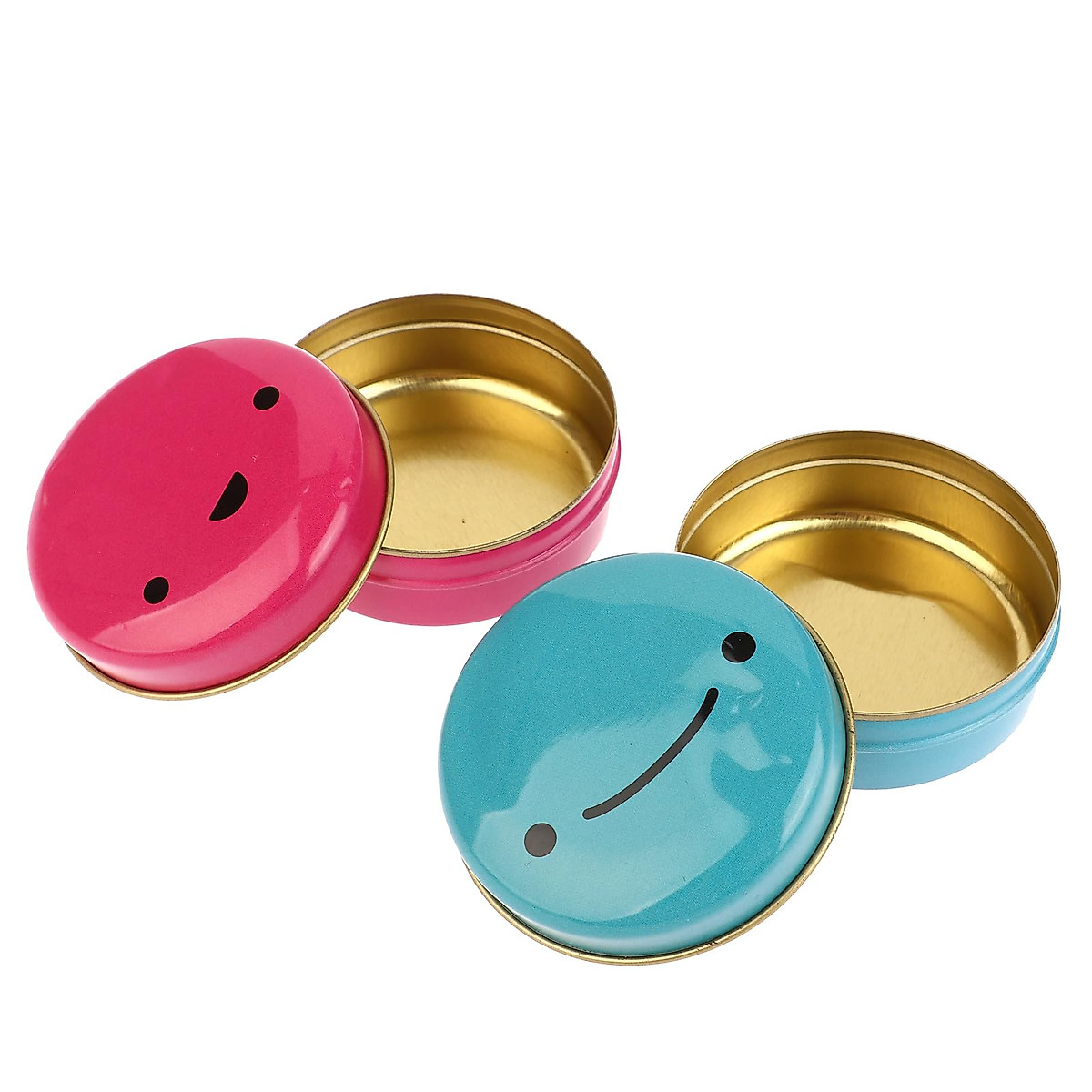 miihello 45g Metal Round Tins Aluminum Tin Cans Containers with Screw Lid for Lotion Bars, Balms, Salve, Spices Or Beard Balm